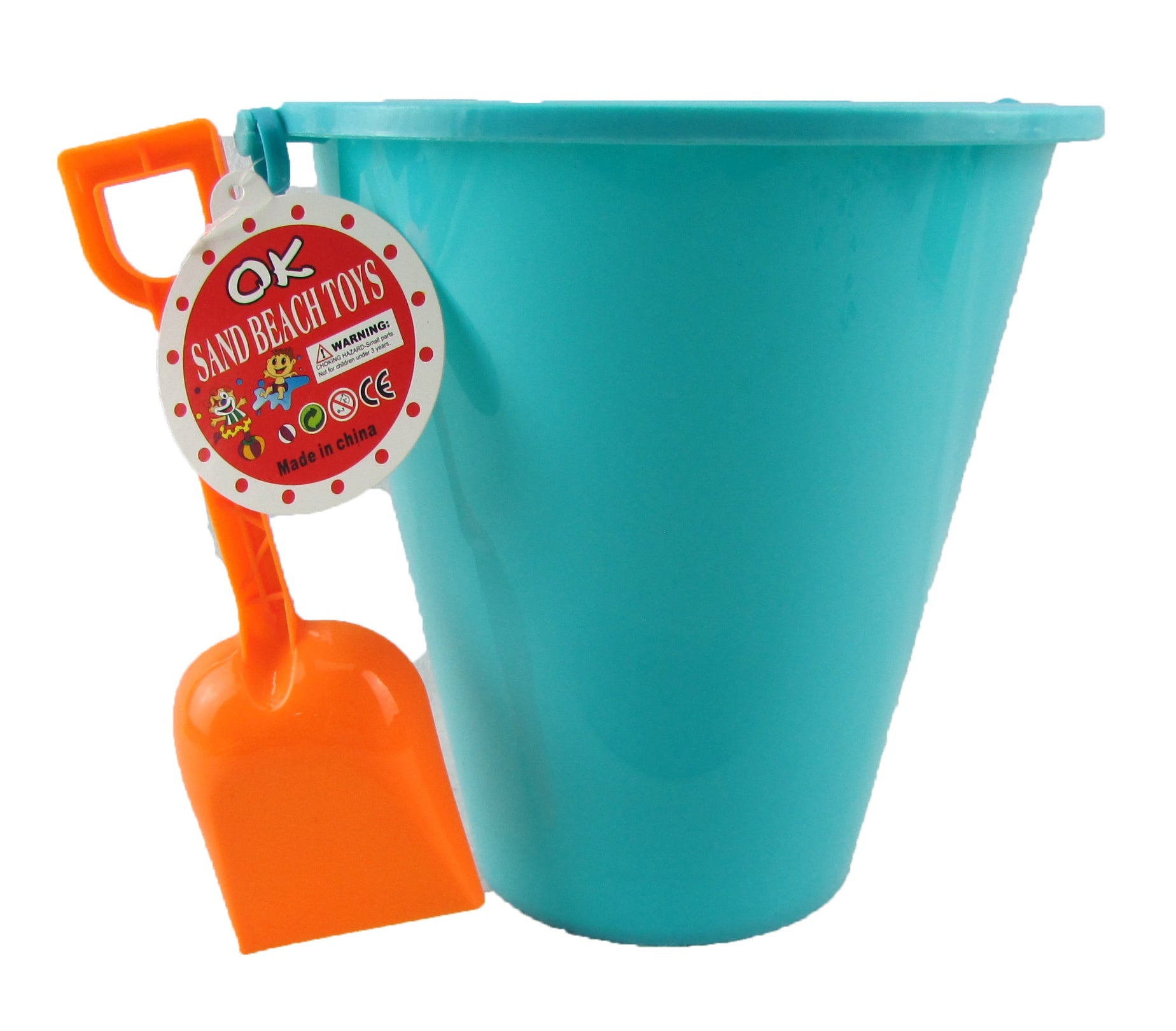 20cm Beach Bucket With Spade Assorted Styles